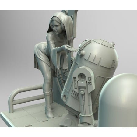 Princess Leia and R2D2 - STL 3D print files