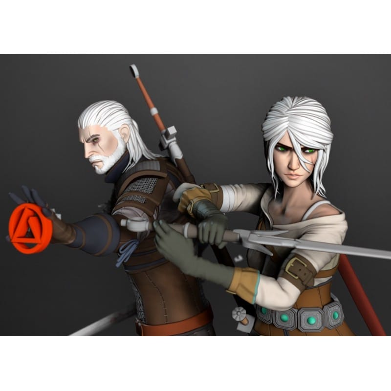 Ciri and Geralt The Witcher - STL 3D print files