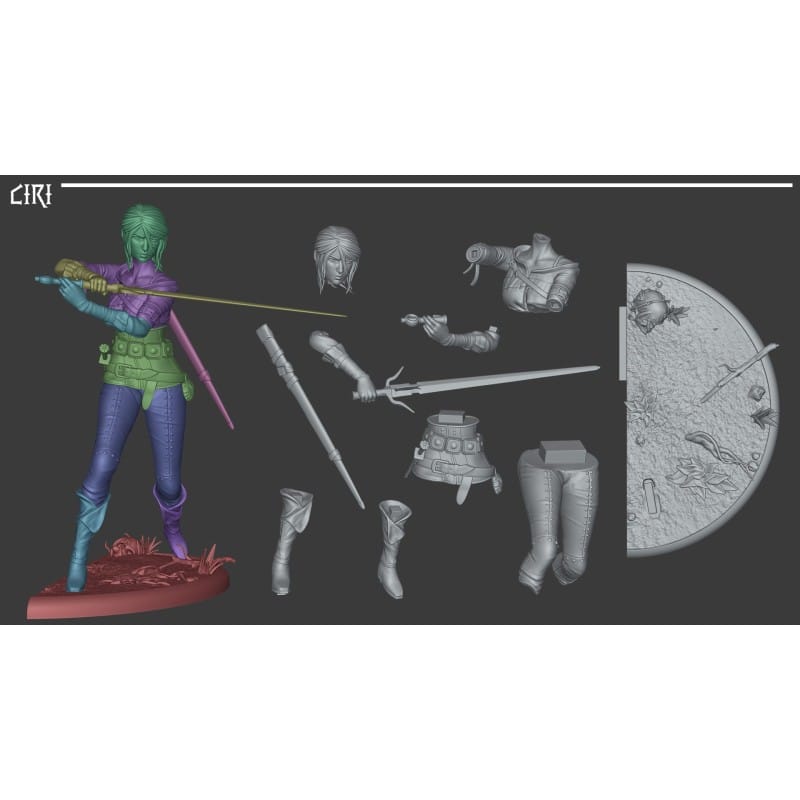 Ciri and Geralt The Witcher - STL 3D print files