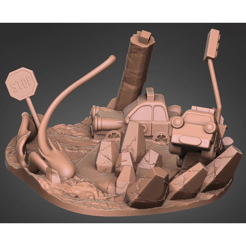 X-Men vs Sentinel Chibi Diorama - STL 3D print files