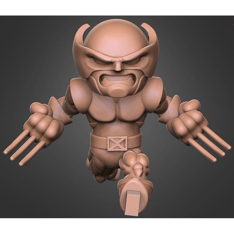 X-Men vs Sentinel Chibi Diorama - STL 3D print files