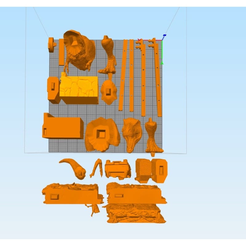 Jurassic Park T.Rex scene - STL 3D print files
