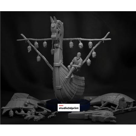 Ragnar Diorama Vikings - STL 3D print files
