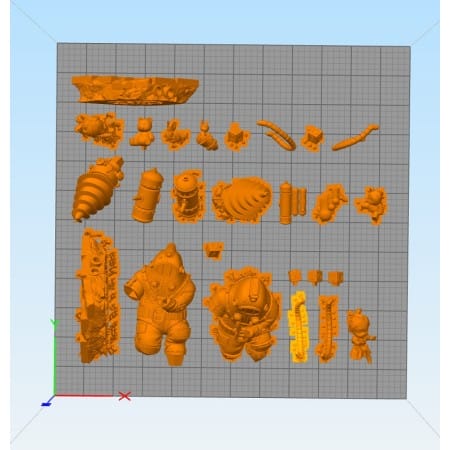 Big Daddy and Little Sister Bioshock Chibi - STL 3D print files