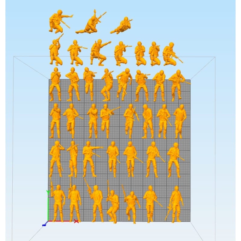 US Marines Soldier set 40 - STL 3D print files