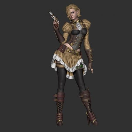 Steam Gate Girl - STL 3D print files