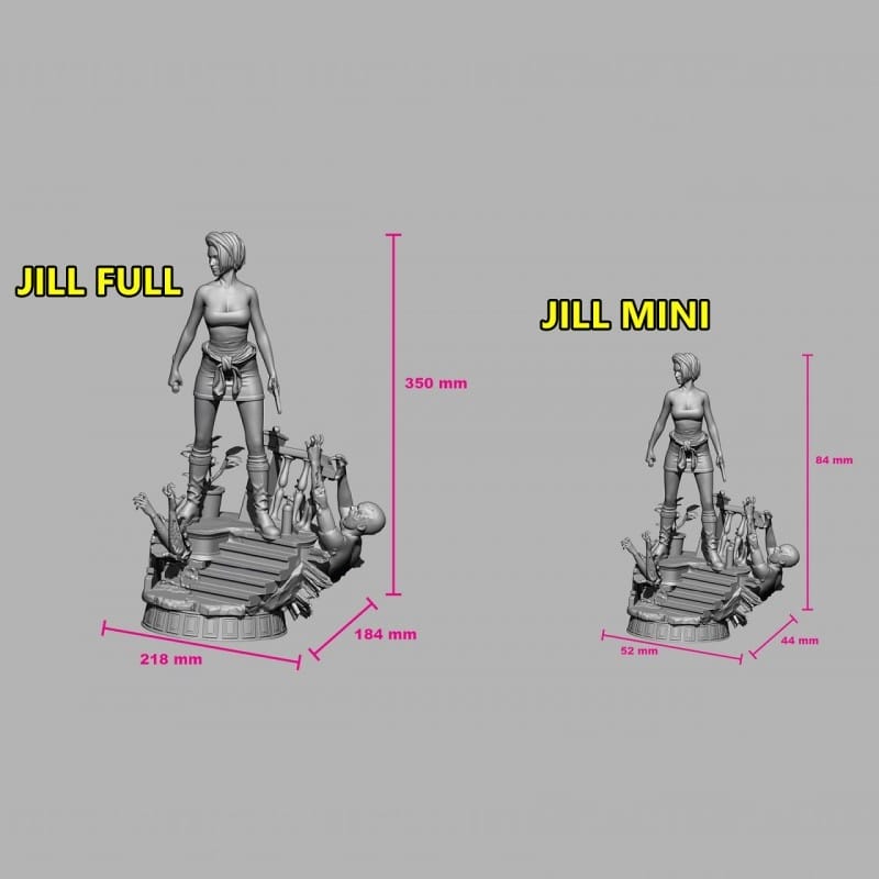 Jill Valentine Resident Evil - STL 3D print files
